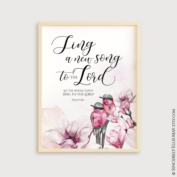 Musician Sign Singer Gifts Bible Verse Wall Art Scripture - Etsy