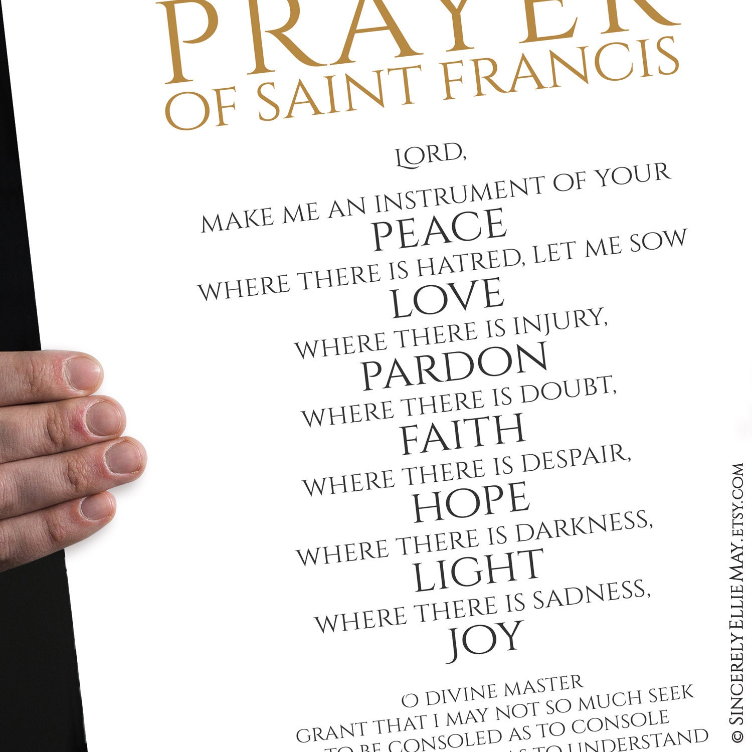 Prayer of St Francis Wall Art - Saint Francis of Assisi Social Justice ...