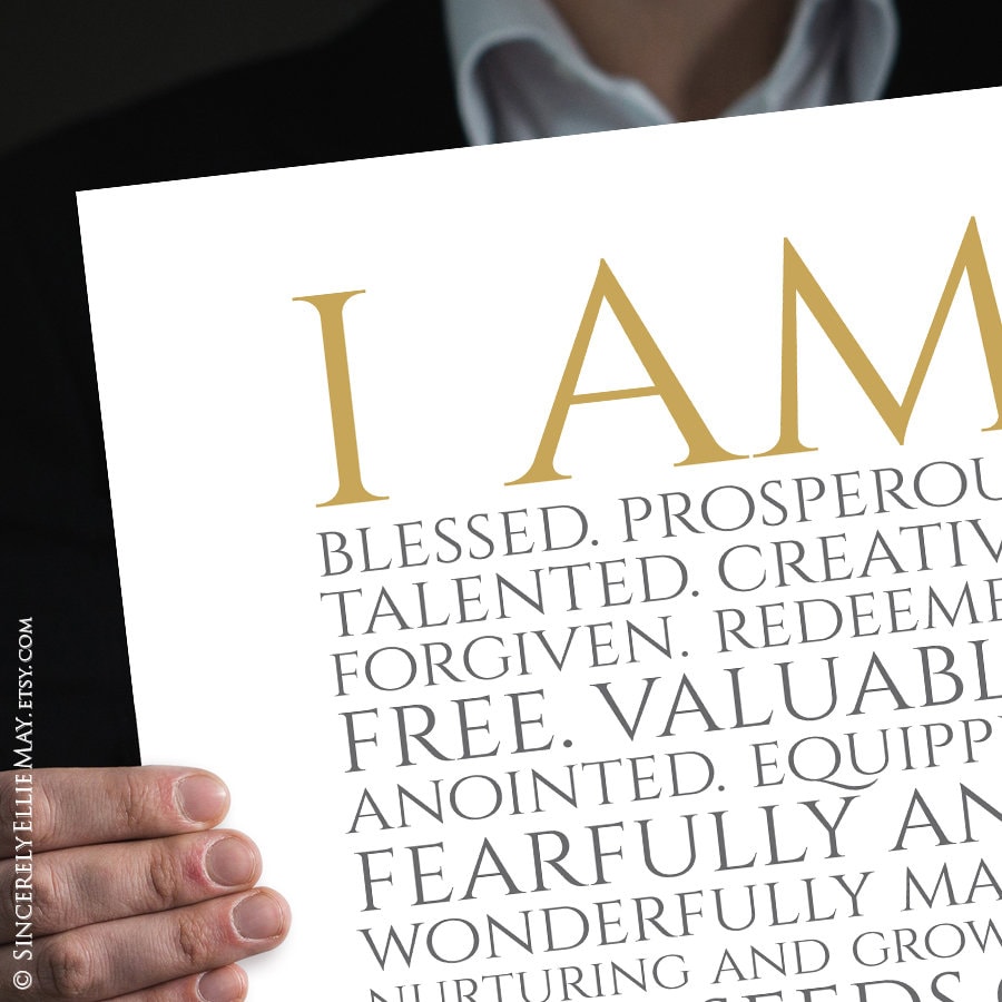 Who I Am In Christ Identity In Christ I Am A Child Of The | Etsy