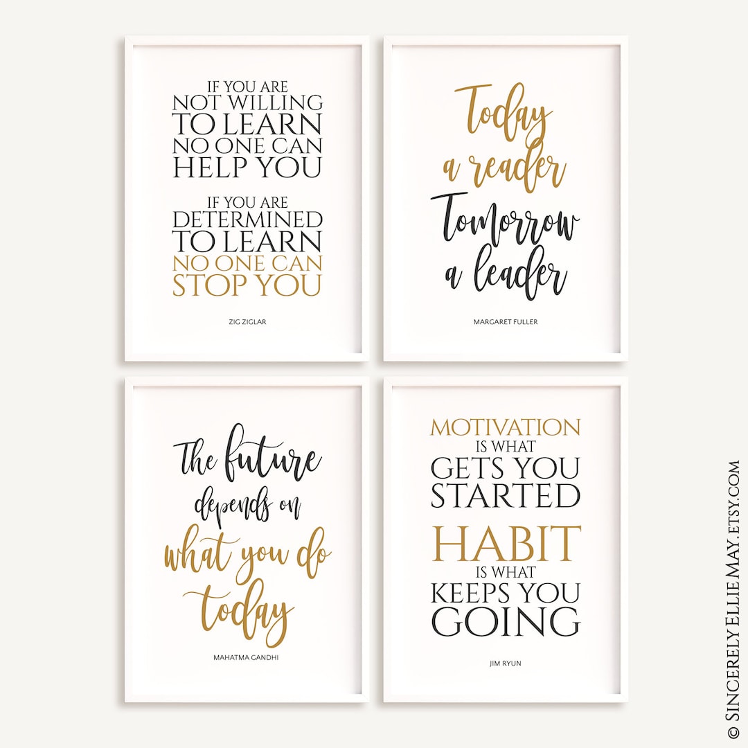 Student Motivational Quotes Wall Art Gifts, College Dorm, Classroom ...