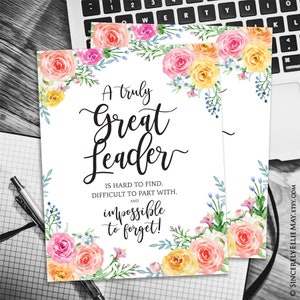 Great Leader Poster - A Truly Great Leader is Hard to Find - as Thank ...