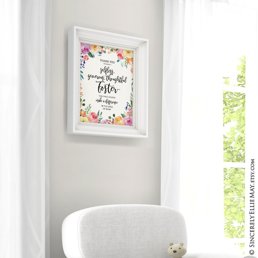 Foster Care Family or Foster Mom Gifts Foster Parents Wall | Etsy
