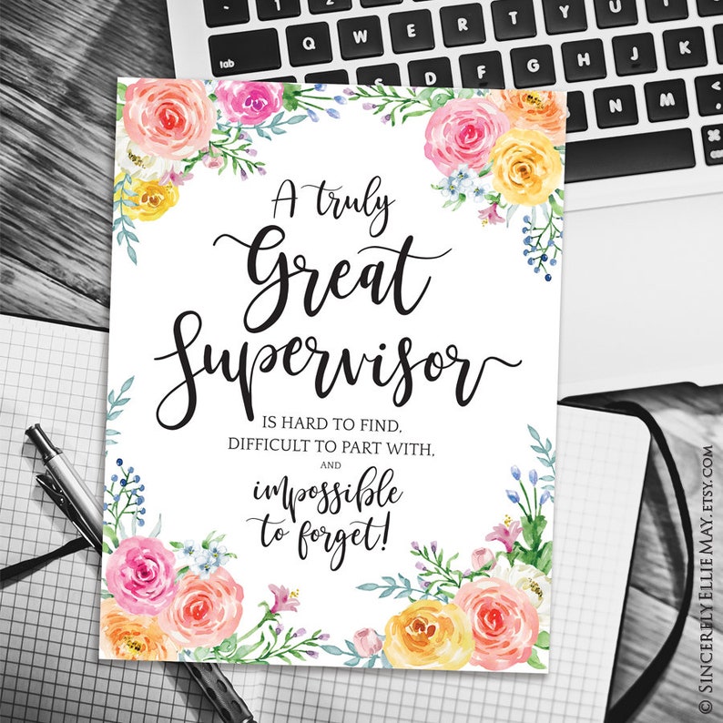 Supervisor Retirement Gifts A Truly Great Supervisor is Hard | Etsy