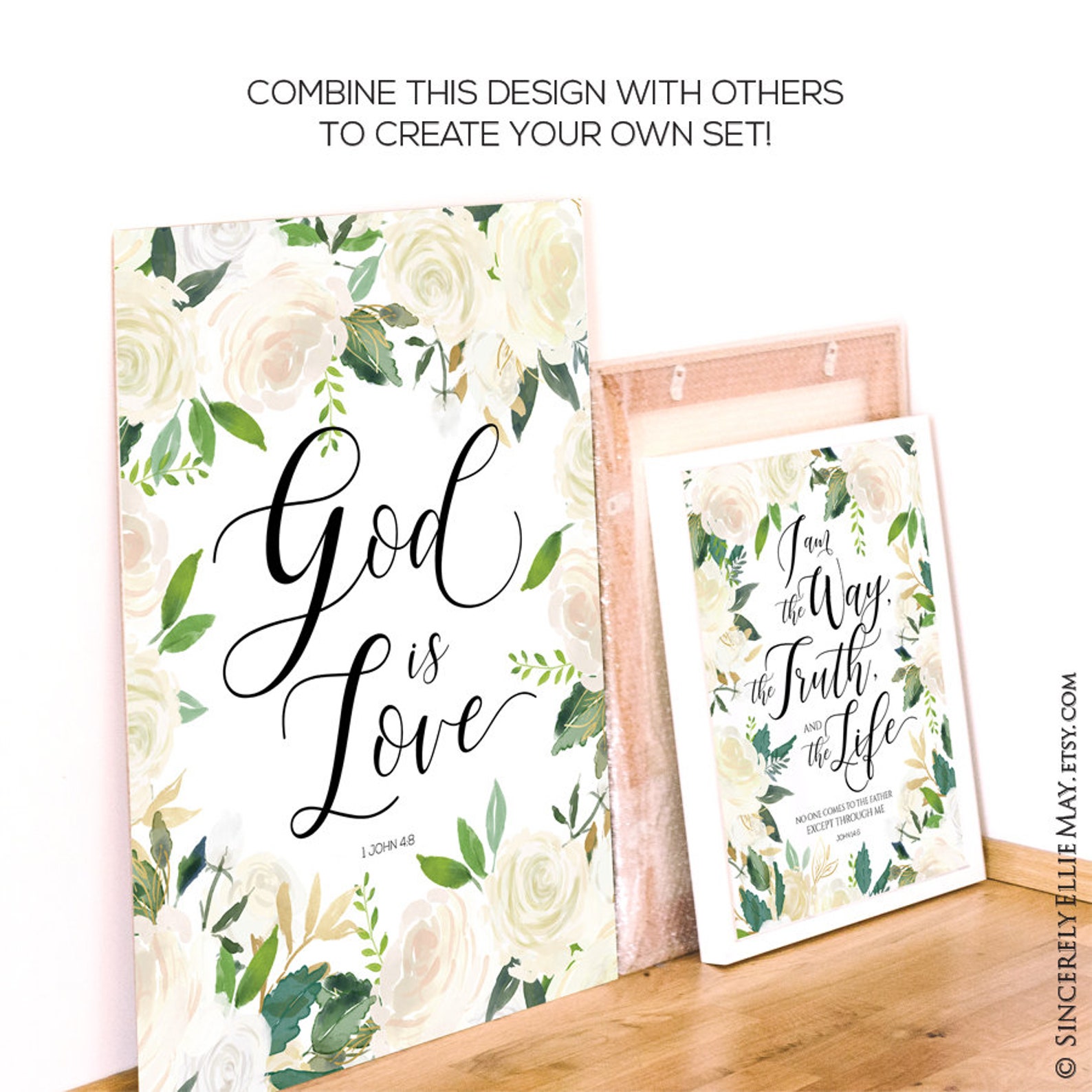 God Is Love Printable Christian Wall Art Sign 1 John 4:8 | Etsy