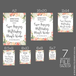 Administrative Professional Appreciation Wall Art Printable Gifts for ...