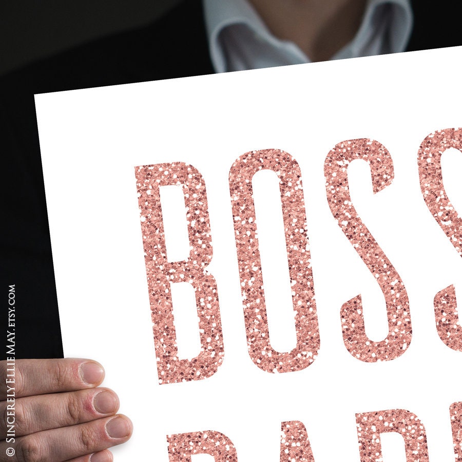 Boss Babe Gifts Entrepreneur Sign Wall Art and Cards Printable | Etsy