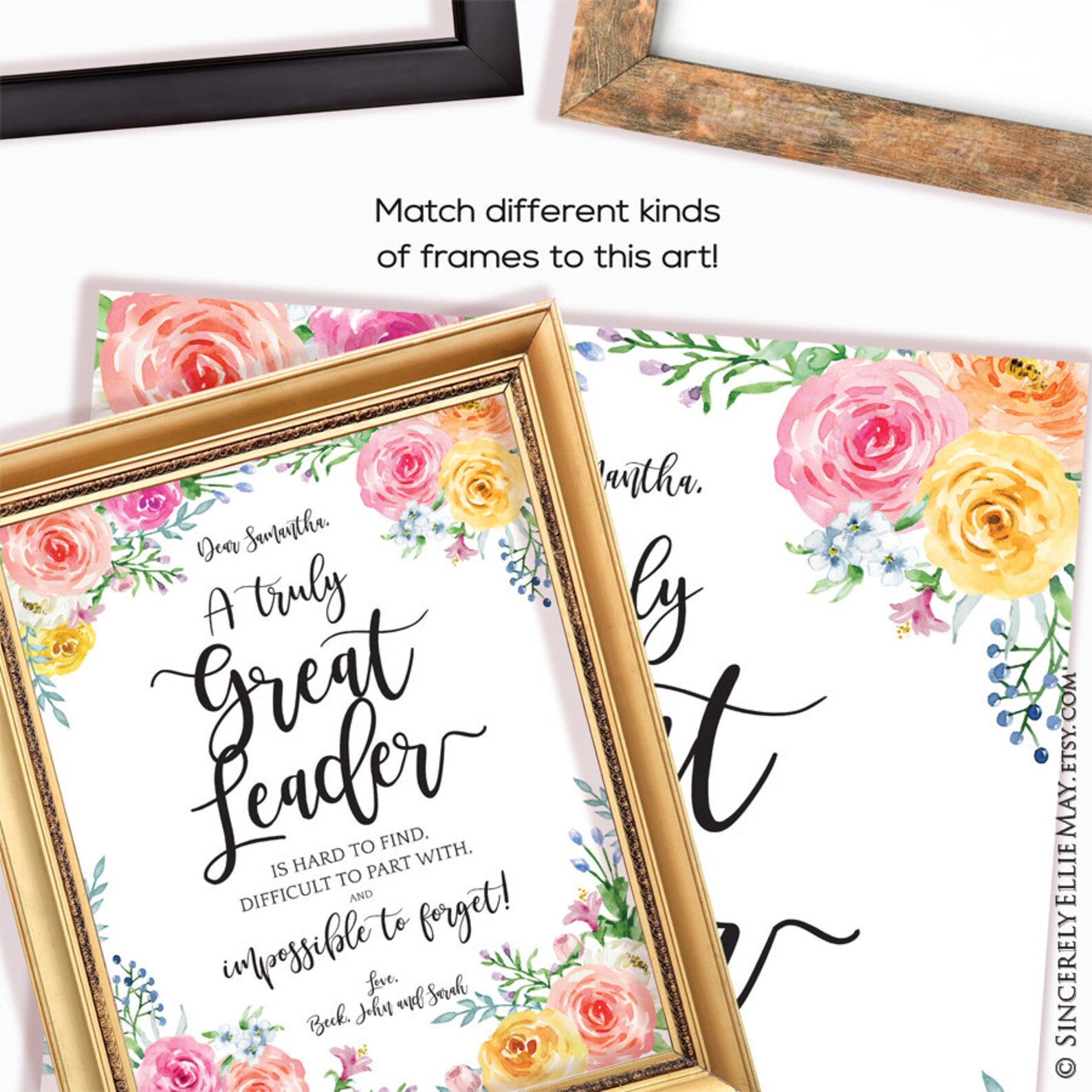 Leadership Gifts Appreciation - Leader Wall Art Personalization Quotes ...