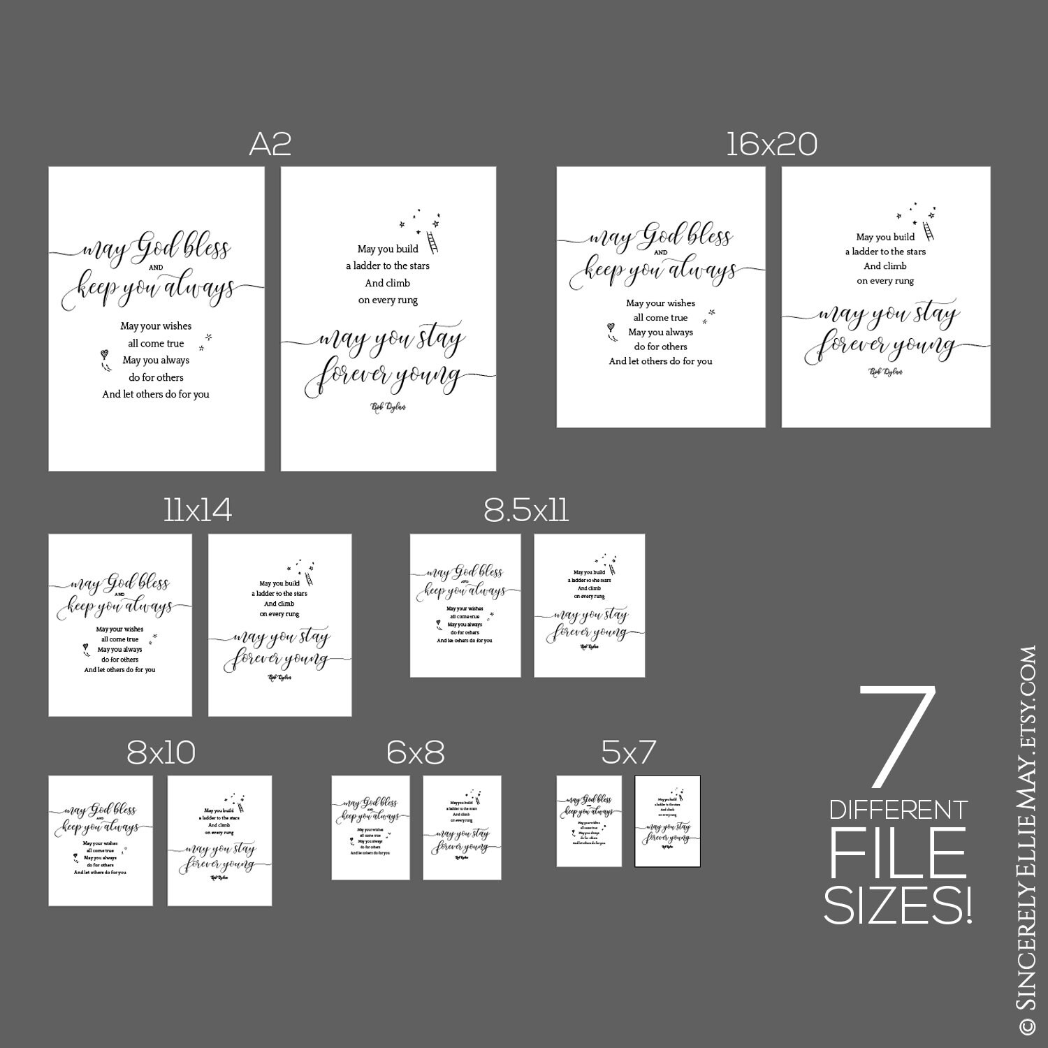 Bob Dylan Poster Print Song Lyrics Art May You Stay Forever - Etsy ...