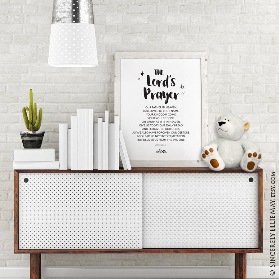 The Lords Prayer for Boys Printable Christian Wall Art Decor - Etsy ...