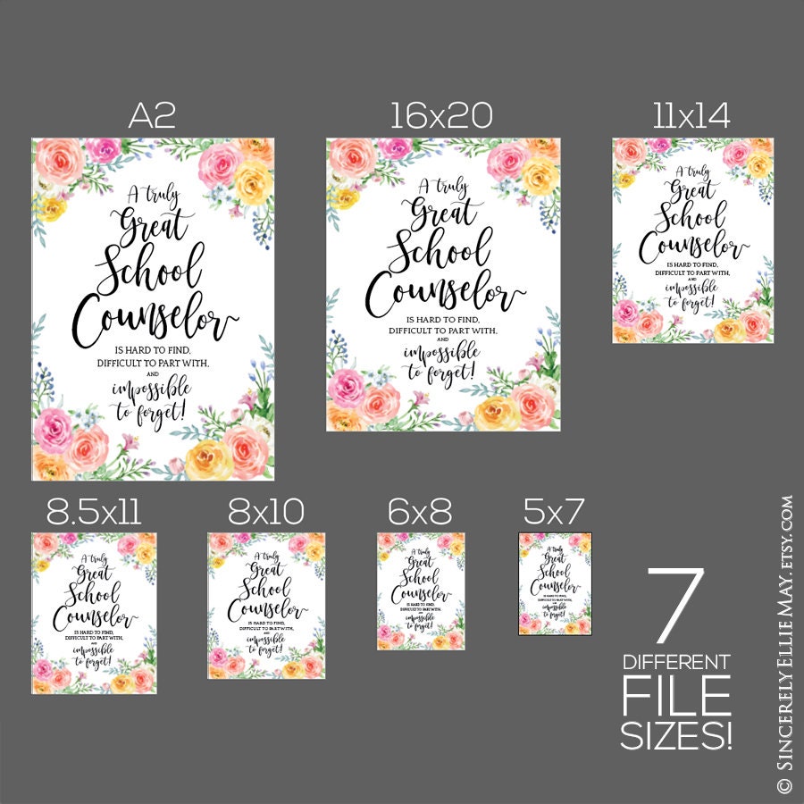 School Counselor Office Wall Decor Printable and Card Gifts | Etsy