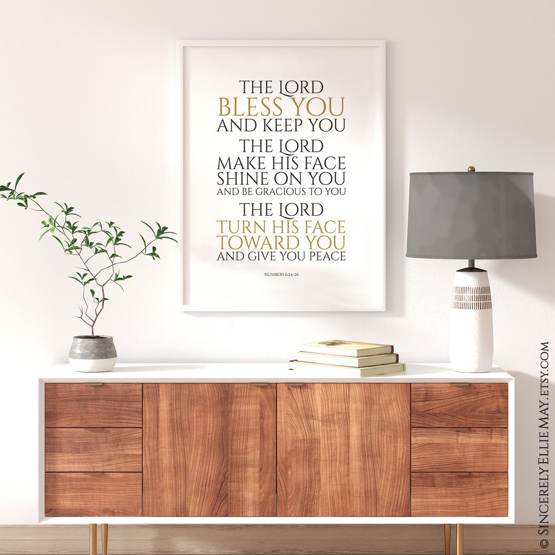 Aaronic Blessing Wall Art Bible Verse Printable May the Lord - Etsy