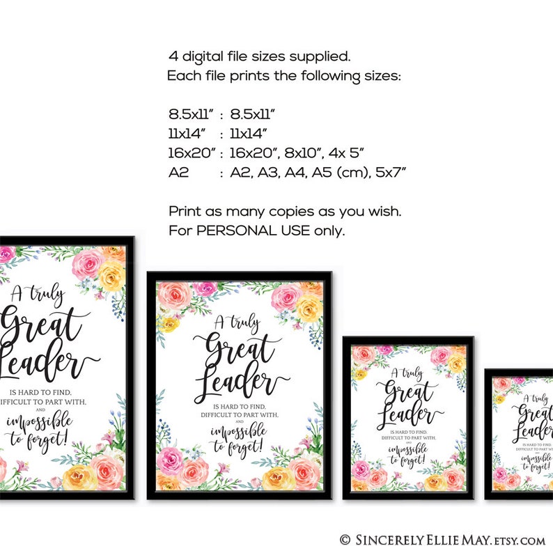 Great Leader Poster A Truly Great Leader is Hard to Find - Etsy