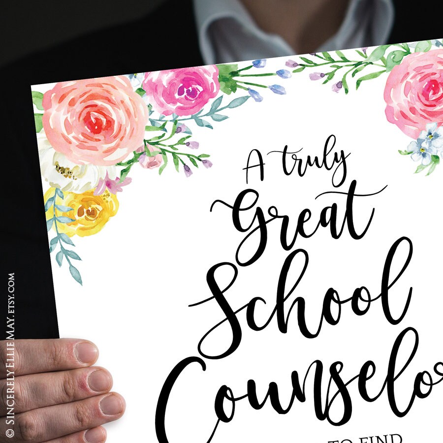 School Counselor Office Wall Decor Printable and Card Gifts | Etsy