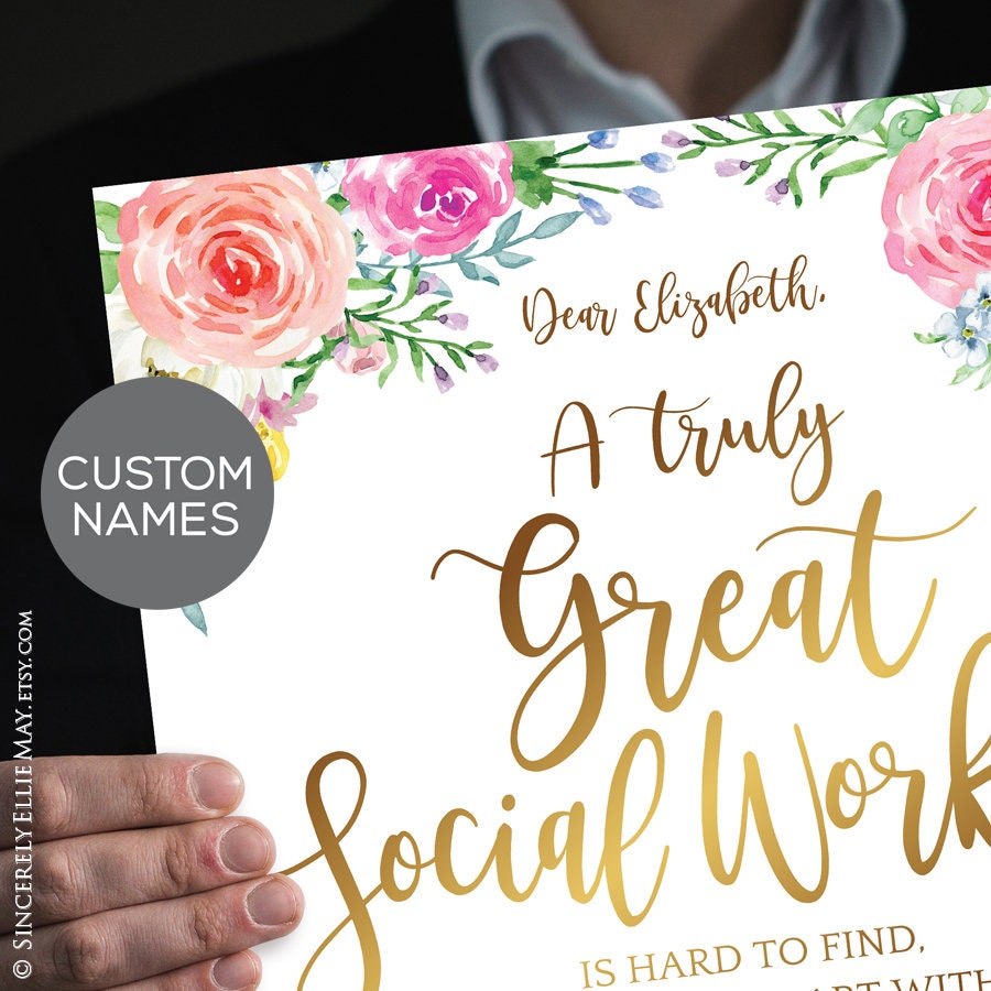Custom Thank You Social Worker Appreciation Gifts for Women ...