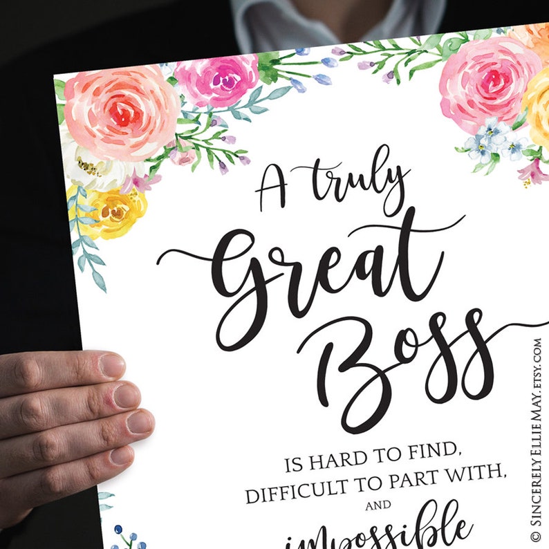 Boss Lady Wall Art Gift A Truly Great Boss is Hard to Find - Etsy