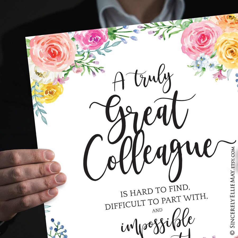 Colleague Leaving Gift Office Decor Friend YOU PRINT | Etsy