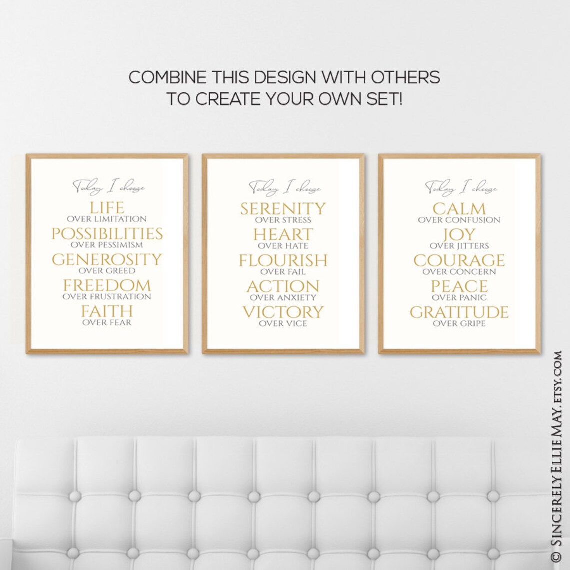 Printable Mental Health Decor Grow Positive Thoughts Poster | Etsy