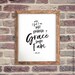 Grace Quote Wall Art - Gods Grace Sign Printable Christian Quotes, an ...