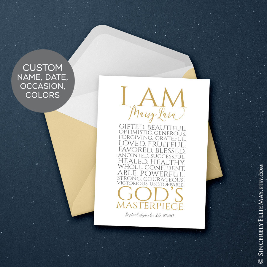Gods Masterpiece Baby Girl Baptism Sign Gifts - Wall Art Perfect for ...