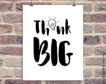 Think Big Sign - Etsy