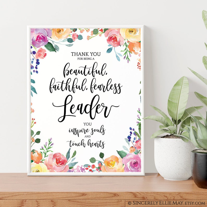 Leadership Appreciation Wall Art and Card Printable Gift for - Etsy