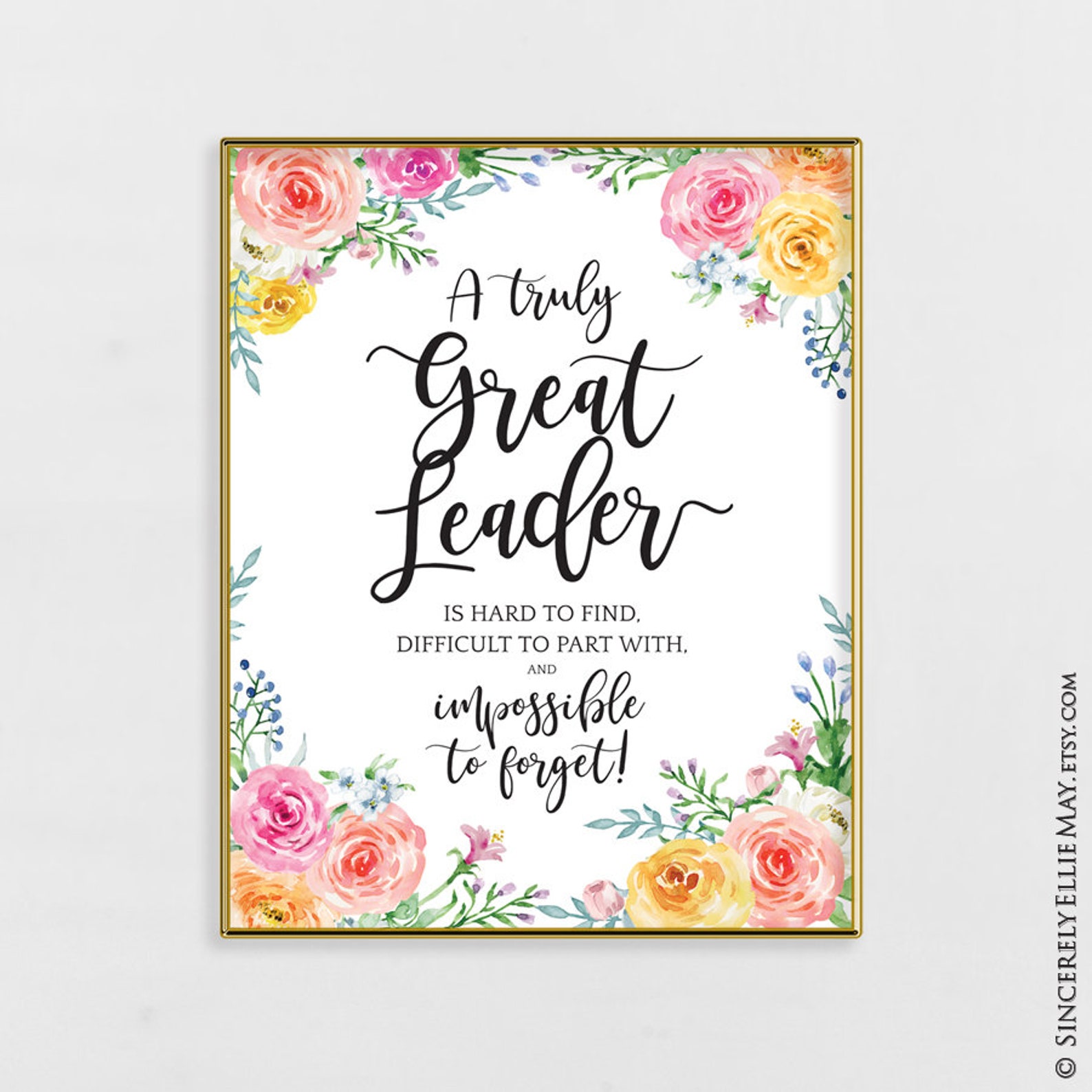 Great Leader Poster A Truly Great Leader is Hard to Find - Etsy