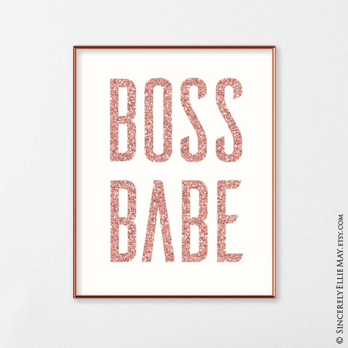 Boss Babe Gifts Entrepreneur Sign Wall Art and Cards Printable | Etsy