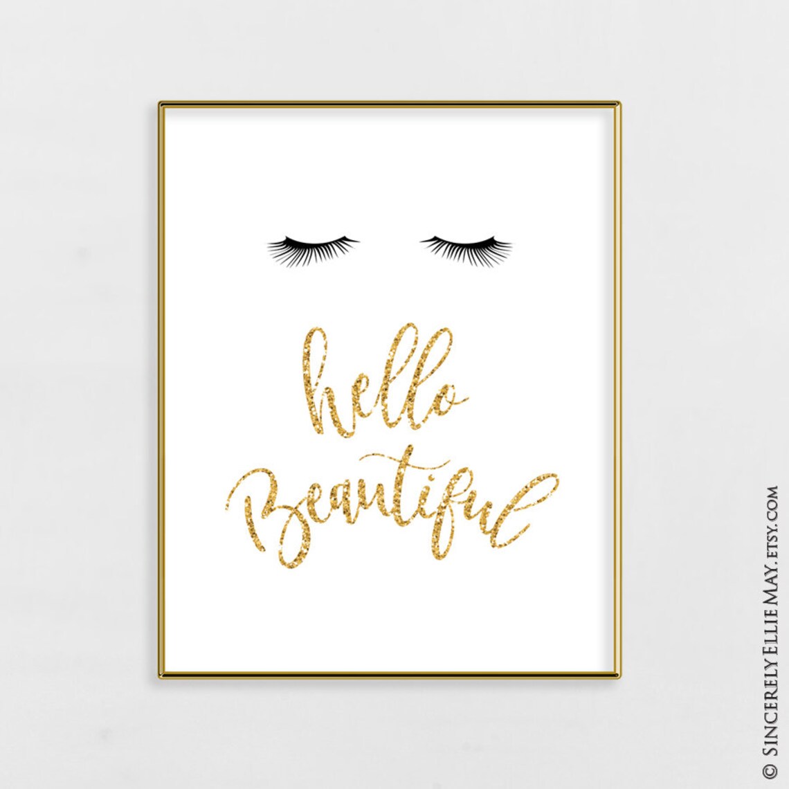 Hello Beautiful Sign Wall Art Glamour Quote Print Perfect - Etsy Australia