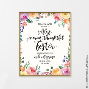 Foster Care Family or Foster Mom Gifts - Foster Parents Wall Art ...