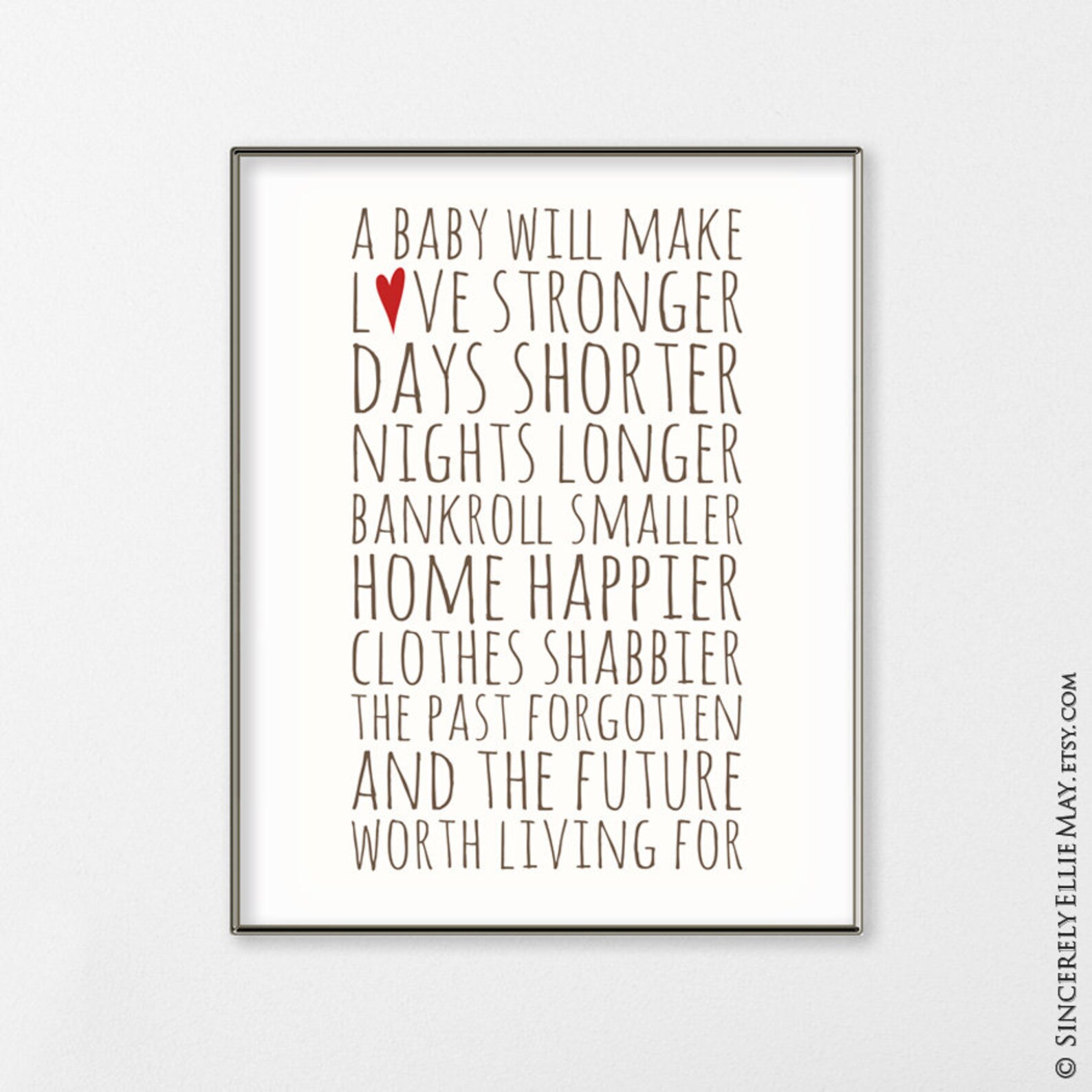 New Mom Dad or Parents Gifts Newborn Typography A Baby - Etsy Australia