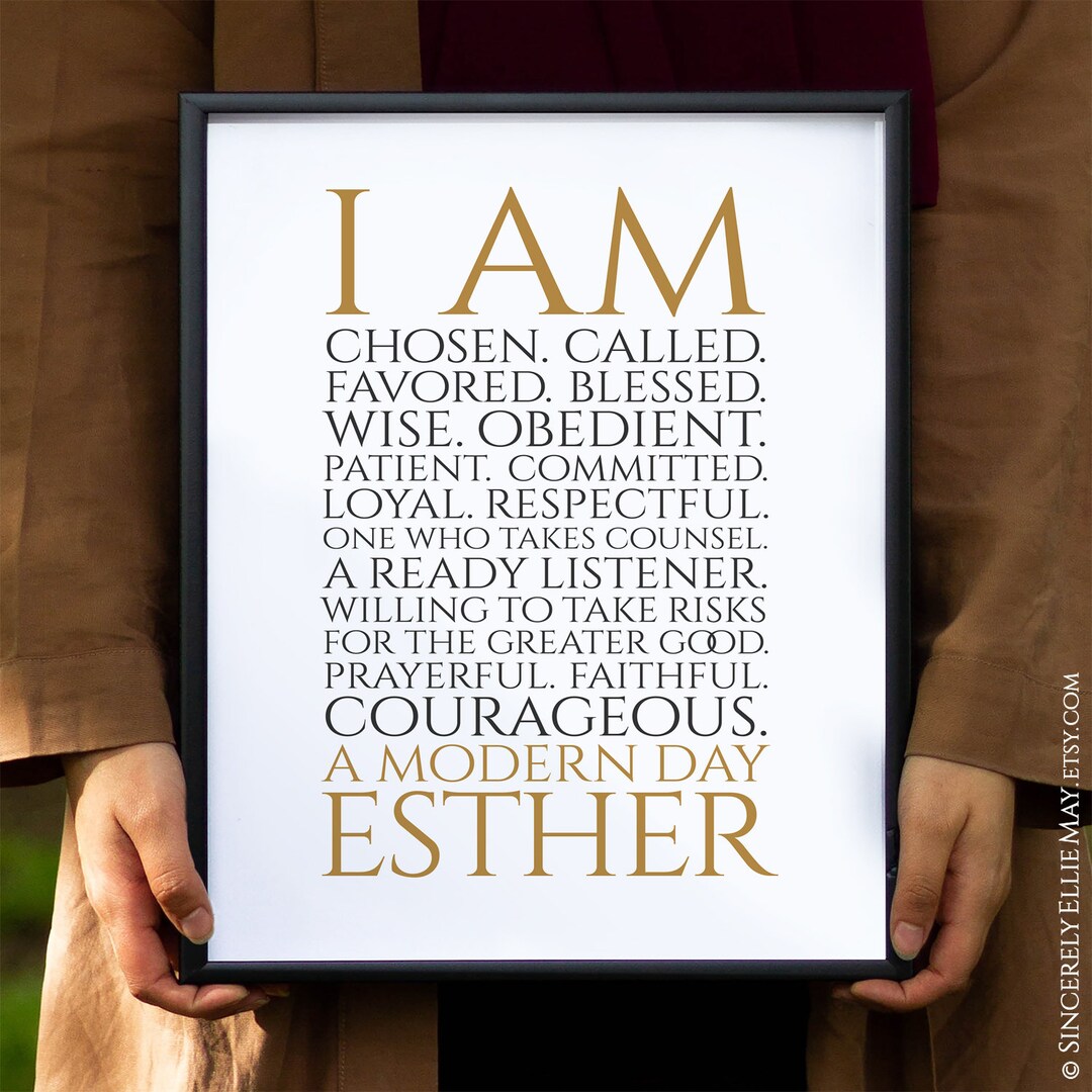 Esther Modern Day Woman Leadership Quote Wall Art Gift - Etsy