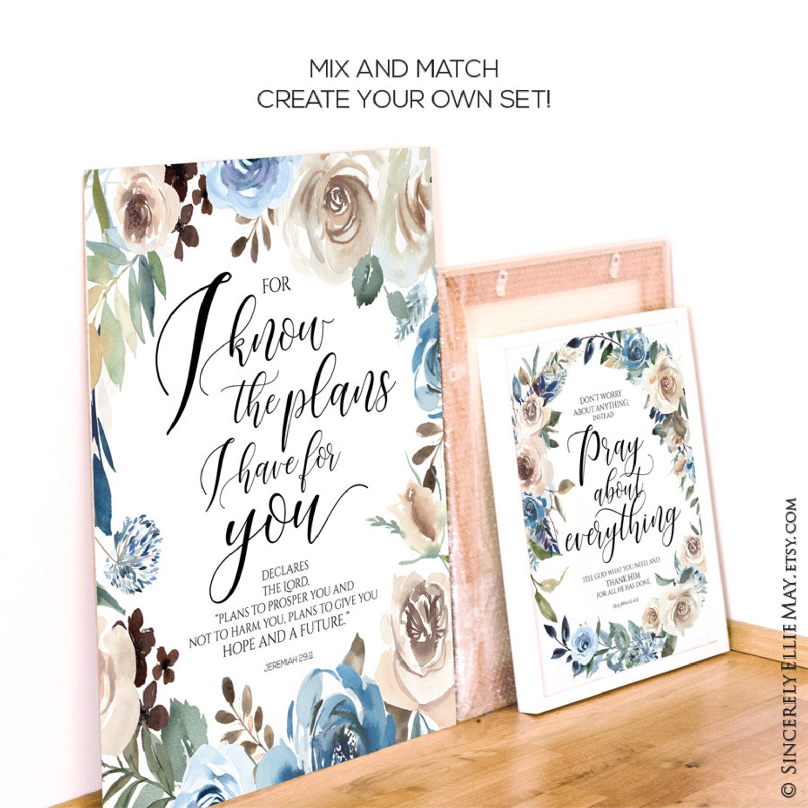 Bible Verse Poster Sign Jeremiah 29 11 Christian Wall Art | Etsy