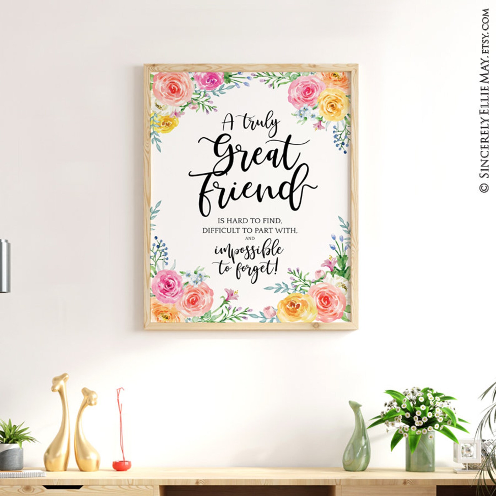 Goodbye Friend Gift Friendship Wall Art A Truly Great - Etsy