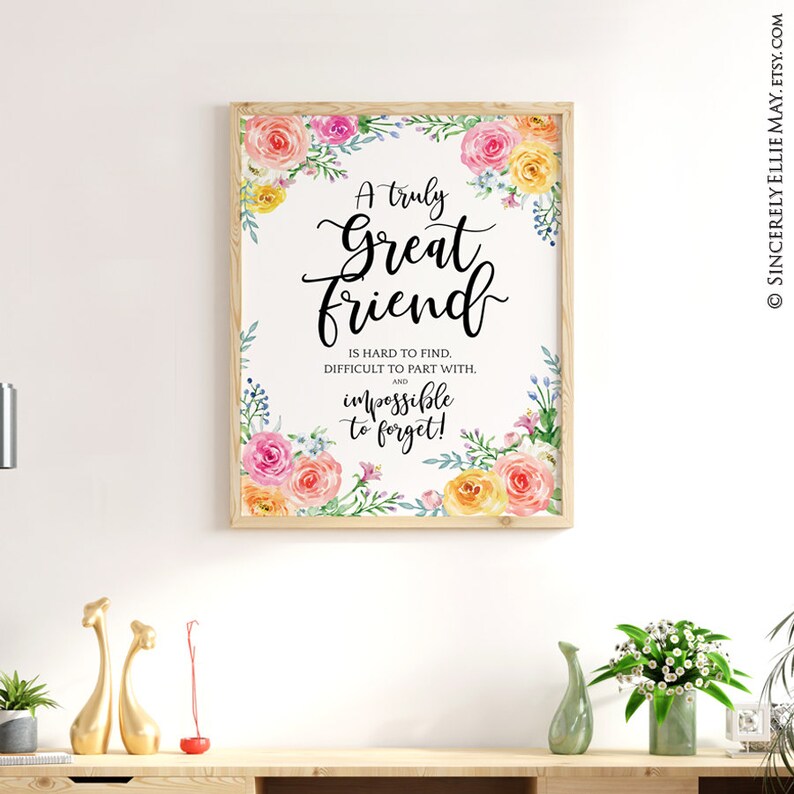 Goodbye Friend Gift Friendship Wall Art A Truly Great | Etsy