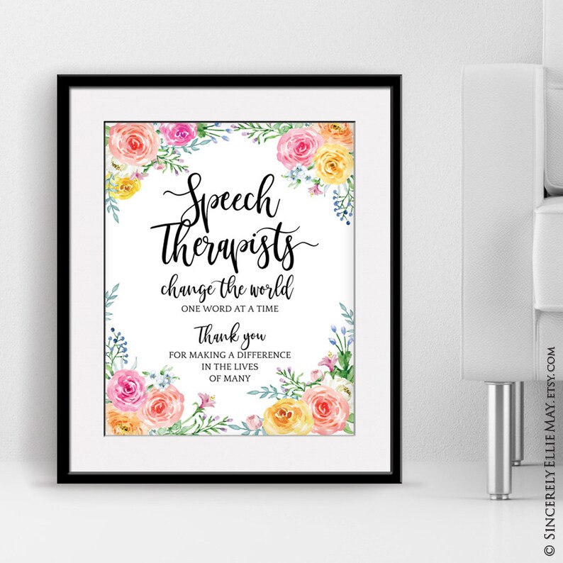 Speech Therapists Appreciation Gifts SLP Clinic Foyer Room - Etsy Australia
