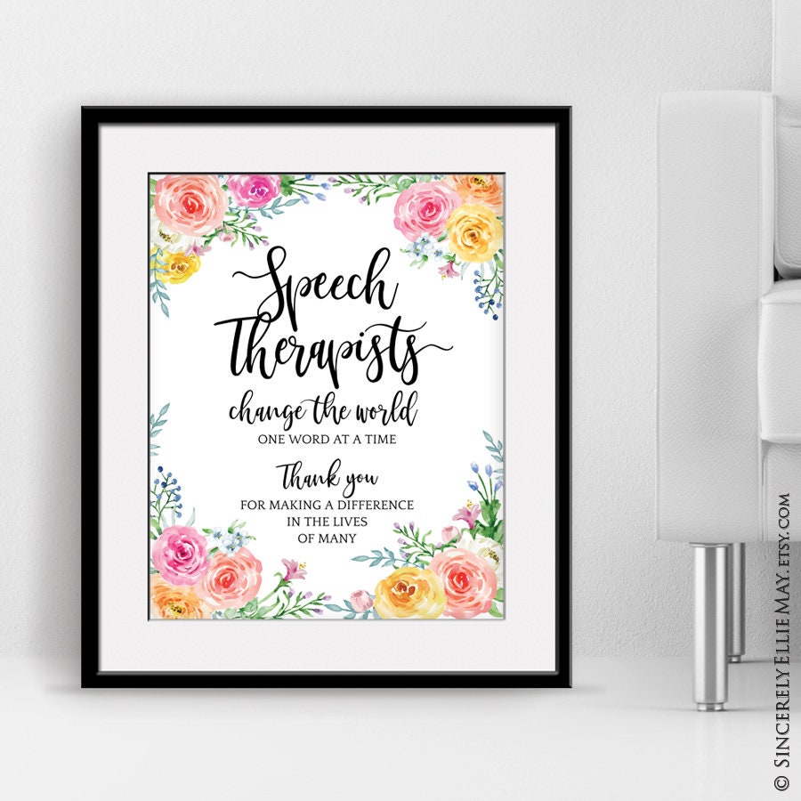 Speech Therapists Appreciation Gifts SLP Clinic Foyer Room - Etsy Australia