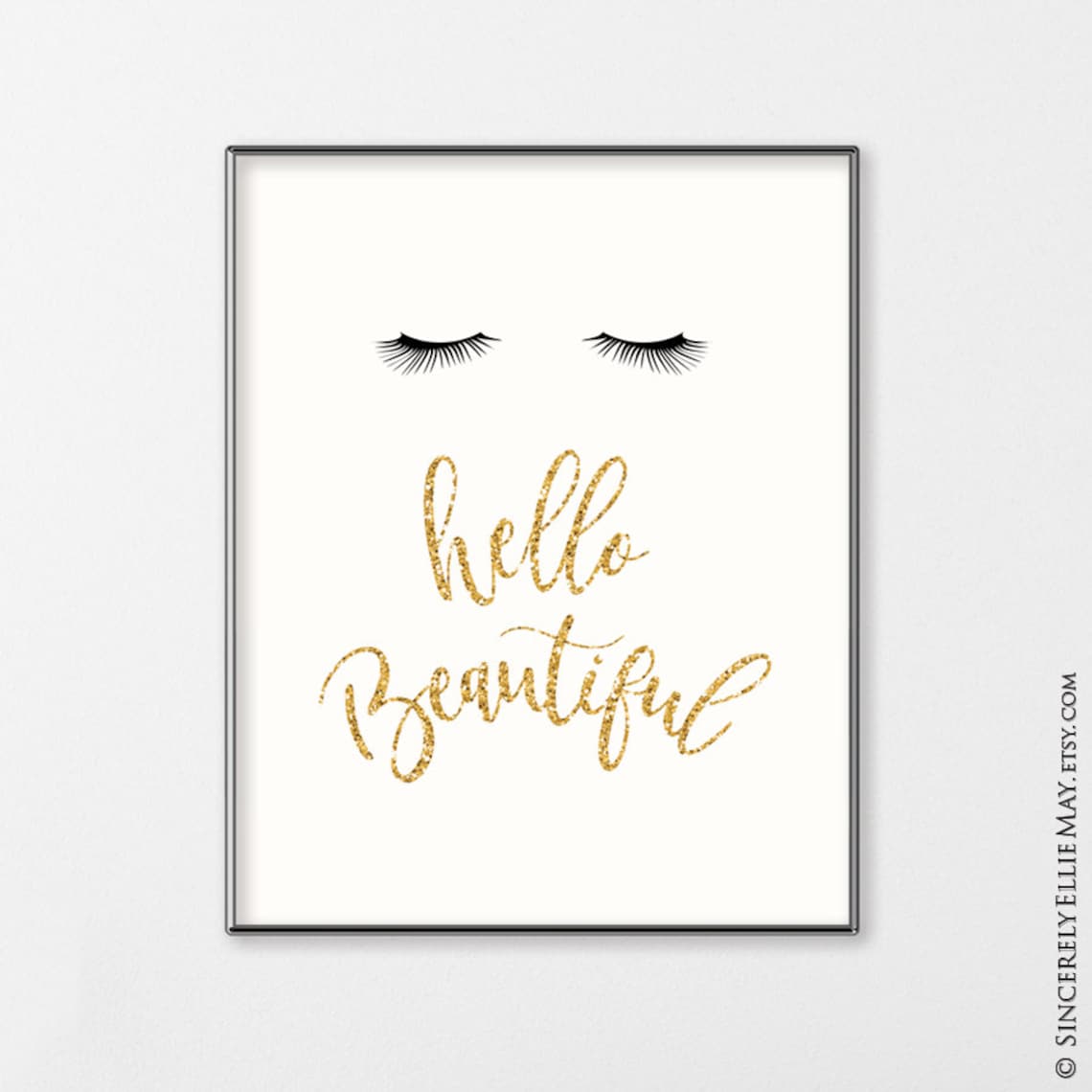 Hello Beautiful Sign Wall Art Glamour Quote Print Perfect - Etsy Australia