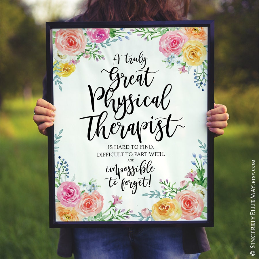 Physical Therapist Appreciation Gifts Therapy Wall Art | Etsy