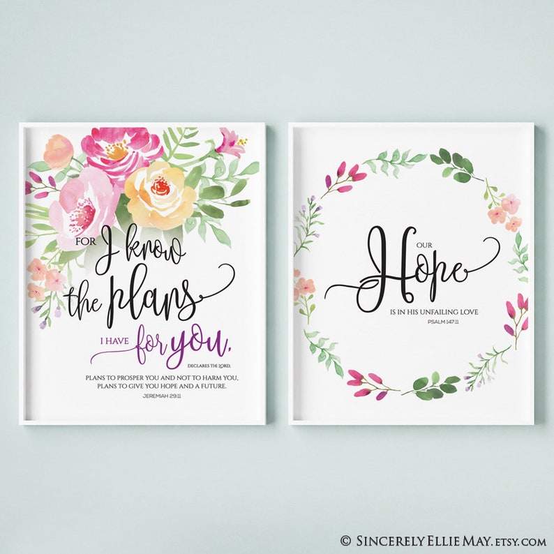 Christian Hope Wall Art Decor Posters Set of 3 Bundle YOU - Etsy