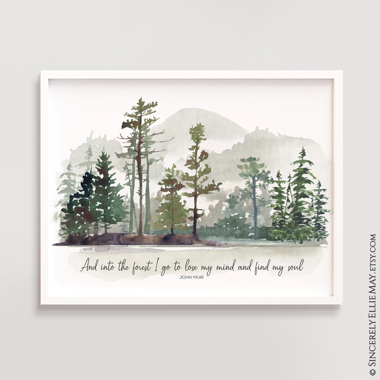 John Muir Forest Quote Wall Art Gift for the Nature Lover - Etsy