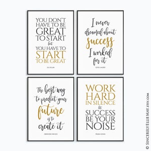 Classroom Posters Decor Bundle Motivational Quotes Wall Art, Printables ...