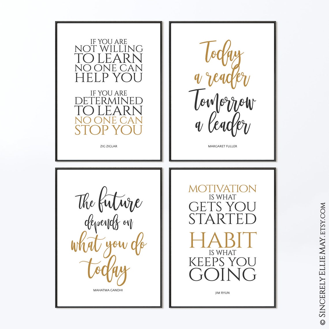Student Motivational Quotes Wall Art Gifts College Dorm - Etsy Australia