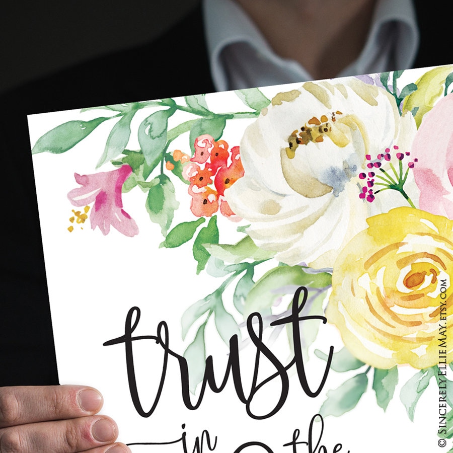 Trust in the Lord With All Your Heart Poster Proverbs 3 - Etsy Australia