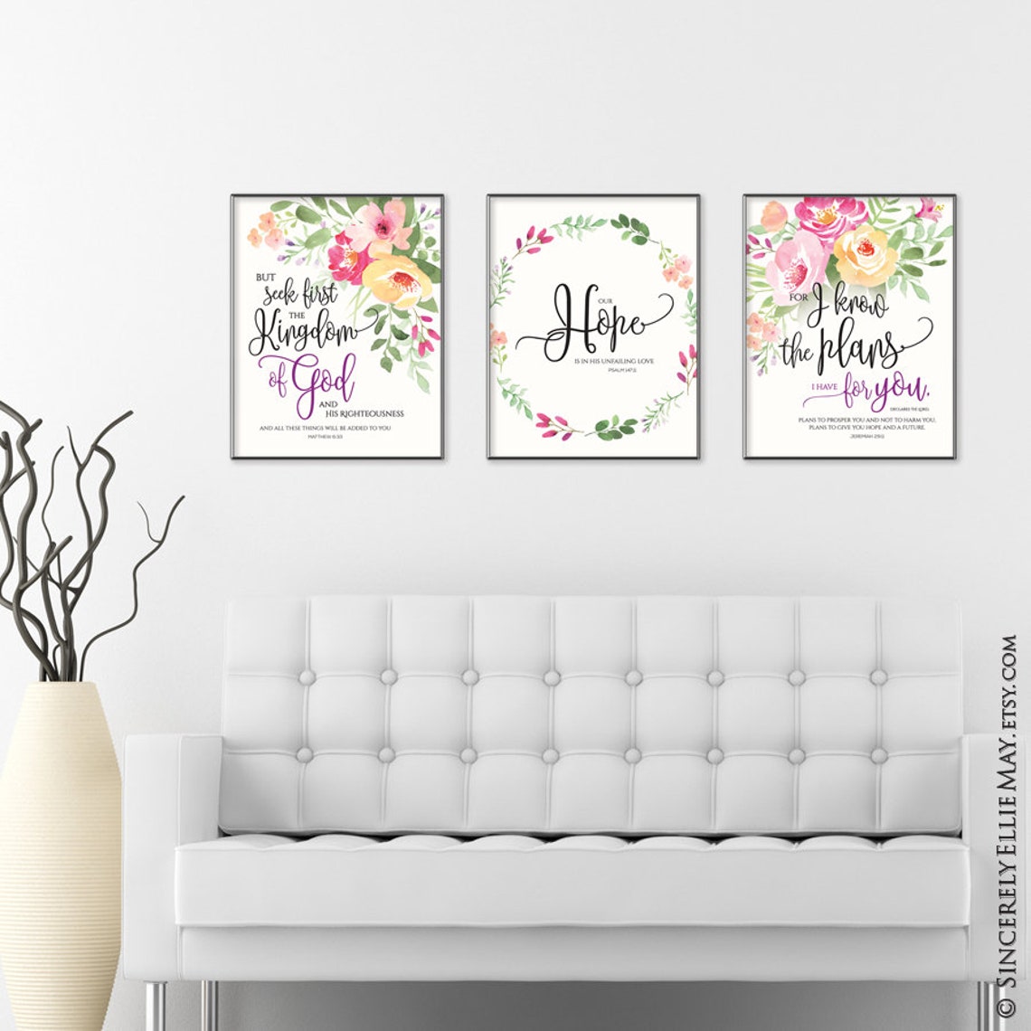 Christian Hope Wall Art Decor Posters Set of 3 Bundle YOU | Etsy