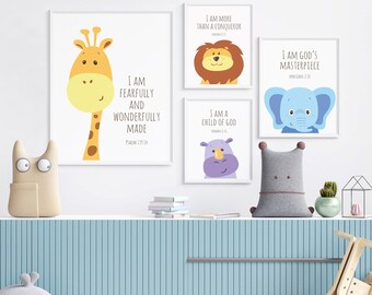 Jesus Loves the Little Children Print Wall Art, Christian Bible Songs ...