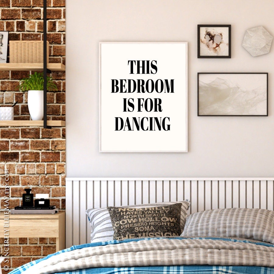 Funny Bedroom Signs Poster Quote Wall Art This Bedroom Is | Etsy