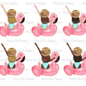 Summer Fashion Illustration Clip Art | Beach Clipart | Watercolor ...