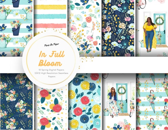 Spring Seamless Digital Paper Set Seamless Paper Pack | Etsy