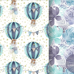 Baby Boy Digital Papers | Digital Paper Pack | Surface Pattern ...