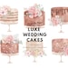 Rose Gold Wedding Cake Cliparts | Bakery Cliparts | Birthday Printables ...